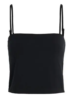 Brunello Cucinelli Cropped Cotton-blend Jersey Bustier Top - Black