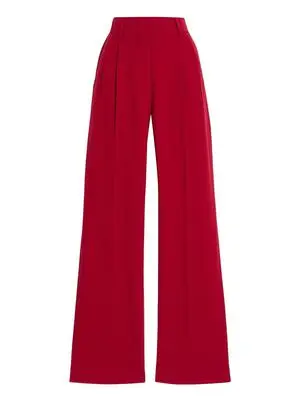 BLAZÉ MILANO Wool-crepe Straight-leg Pants - Red