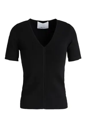 3.1 Phillip Lim Ribbed Knit Top - Black