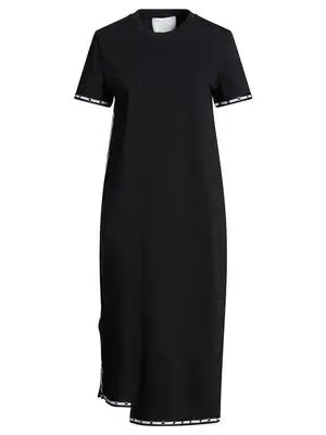 3.1 Phillip Lim Eyelet-embellished Cotton-jersey Dress - Black