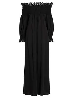KIKA VARGAS Ira Off-The-Shoulder Crepe Maxi Dress