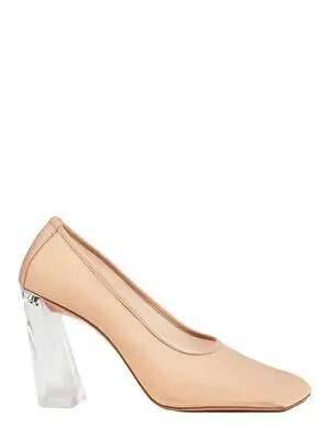 Amina Muaddi Charlotte Mesh Pumps - Neutral