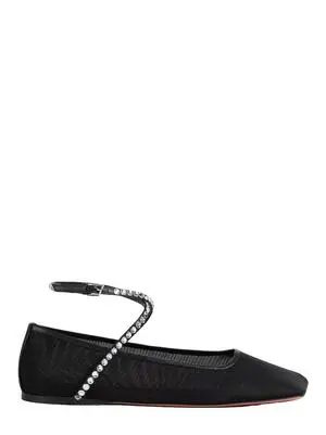 Amina Muaddi Crystal-embellished Ballet Flats - Black