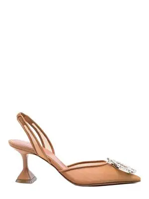 Amina Muaddi Begum Embellishment Pumps Neutrals