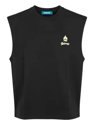 BARROW Graphic Sleeveless T-shirt - Black