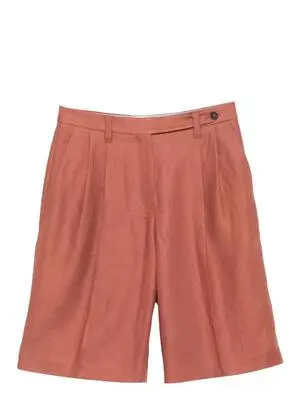 Brunello Cucinelli Pleated Shorts - Orange