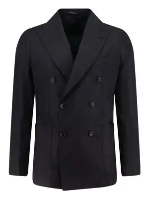 Tagliatore Double-breasted Peak-lapel Blazer - Blue