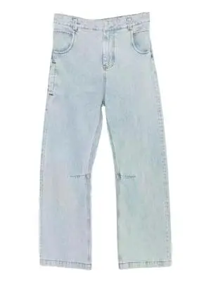 ENTIRE STUDIOS Gem Logo-patch Belt-loop Jeans - Blue