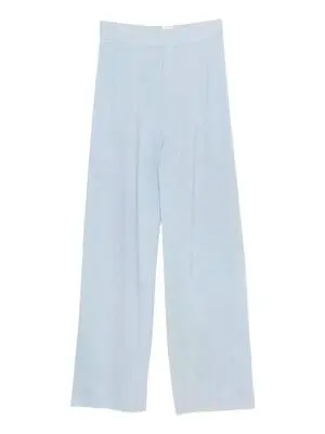 Fabiana Filippi Wide-leg Knit Trousers - Blue