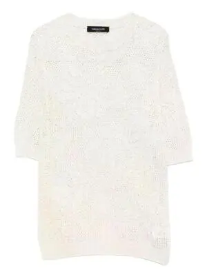 Fabiana Filippi Openwork Sparkle T-shirt - Neutrals