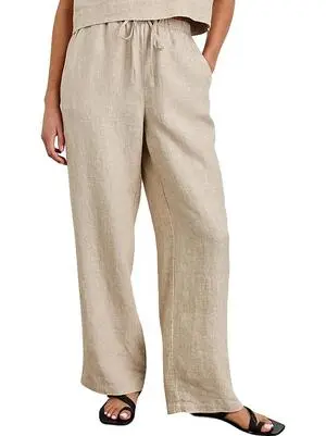 Rails Emmie Linen Drawstring Pants - Heathered Flax