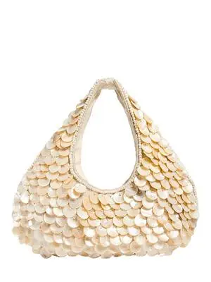 Aqua Slouchy Hobo Bag - Shell