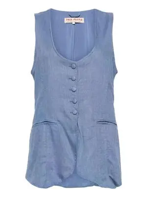 Free People Millie Vest - Blue