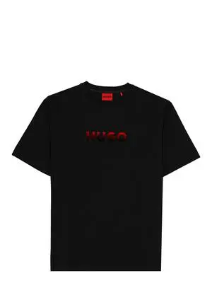 Hugo T-shirt With Logo - Black
