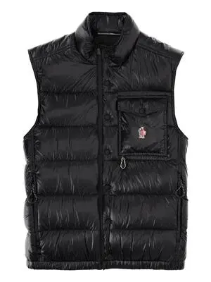 Moncler Padded Jacket With Logo - Black