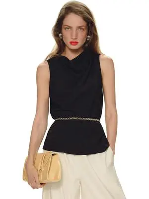 REFORMATION Morgana Top - Black