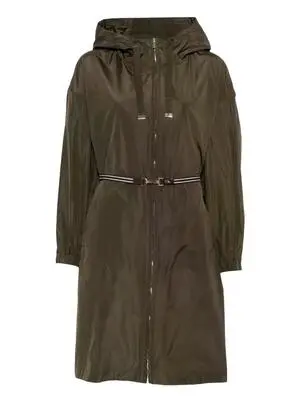 Max Mara Belted Parka Coat - Green