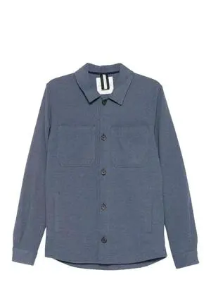 PROFUOMO Classic-collar Shirt Jacket - Blue