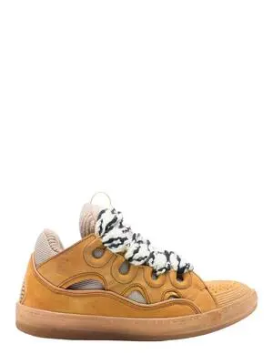 LANVIN Curb Suede Sneakers Brown