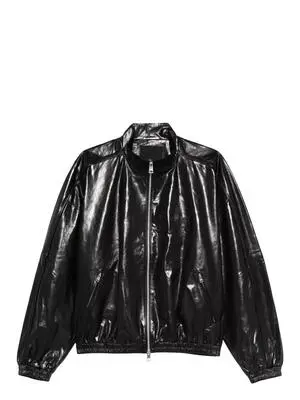PURPLE BRAND Leather Zip Jacket - Black