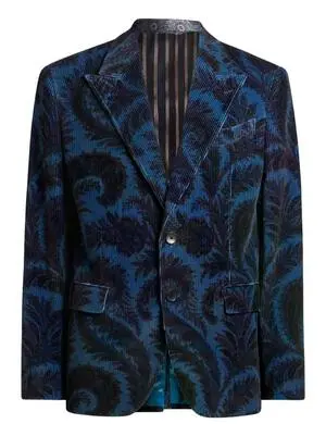 Etro Paisley Corduroy Blazer - Blue