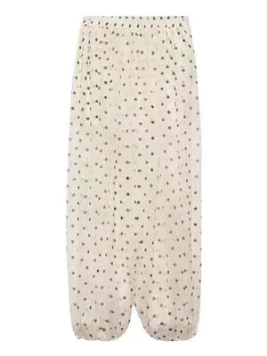 MSGM Polka-dot-print Trousers - Neutrals