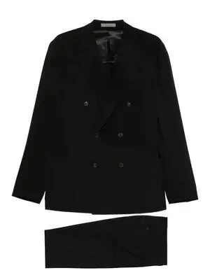 Corneliani Double-breasted Suit - Black