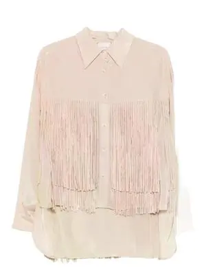ALYSI Fringed Shirt - Neutrals