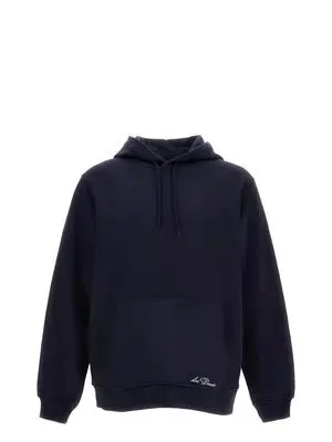 LES DEUX Graphic-print Hoodie - Blue
