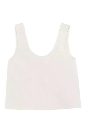 ALYSI Tie-Front Cropped Tank Top