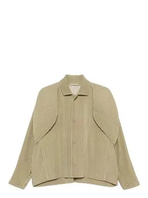 Issey Miyake Pleated Layered Jacket - Neutrals