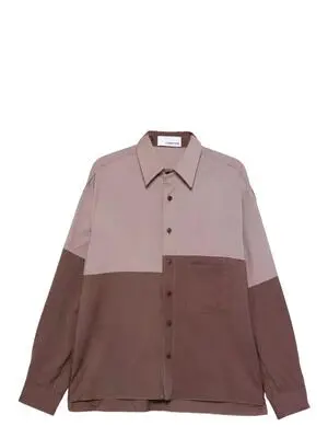 COSTUMEIN Colour-block Pocket Shirt - Brown