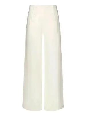 VIOLANTE NESSI Tano Wide-leg Button Trousers - Neutrals
