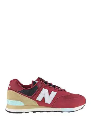NEW BALANCE 574 Panelled Sneakers Red