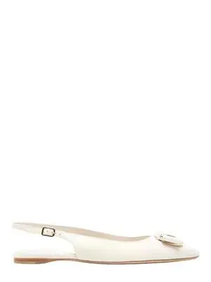 FERRAGAMO Zelmy Slingback Flat Pumps - Neutrals