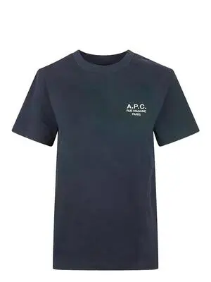 A.p.c. Rue Madame Embroidered Logo T-Shirt Black