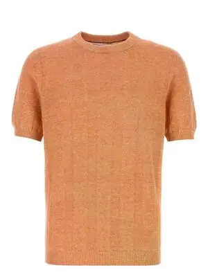Brunello Cucinelli Round-neck T-shirt - Orange