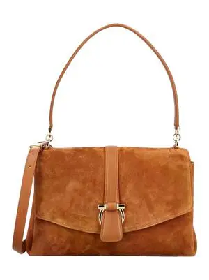 FERRAGAMO Flap Shoulder Bag - Brown