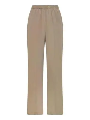 Seventy Elasticated-Waistband Trousers Brown