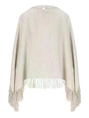 Brunello Cucinelli Tasseled Poncho - Neutrals
