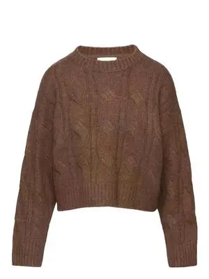Sablyn Cable Knit Jumper - Brown