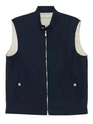 Eleventy Zip Gilet - Blue