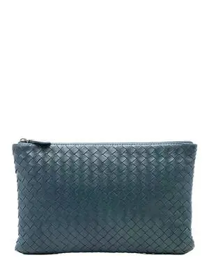 Bottega Veneta 2012-2026 Nappa Intrecciato Clutch Blue
