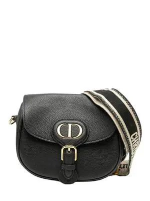 Dior 2024 Small Grained Calfskin Bobby Crossbody Bag - Black