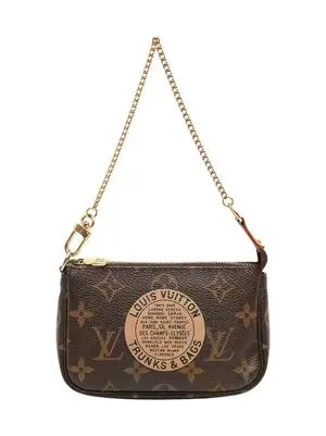 LOUIS VUITTON Louis Vuitton 2007 Monogram Trunks And Bags Mini Pochette Accessoires Brown