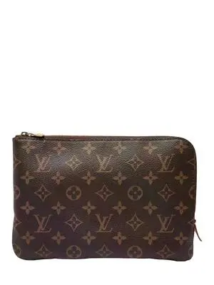 LOUIS VUITTON 2018 Monogram Etui Voyageur Pm Clutch - Brown