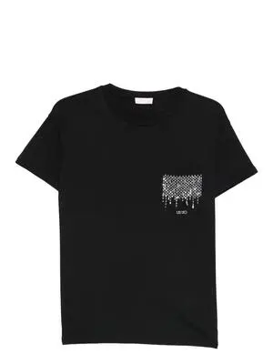 Liu Jo Embellished Pocket T-shirt - Black