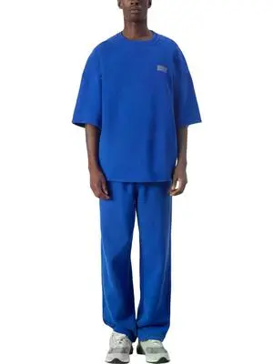 American Vintage Short-sleeve Crew-neck Sweatshirt - Blue