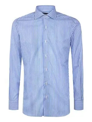 BARBA NAPOLI Striped Shirt Blue