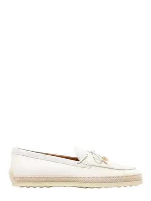 TOD'S Tassel Leather Loafers - White